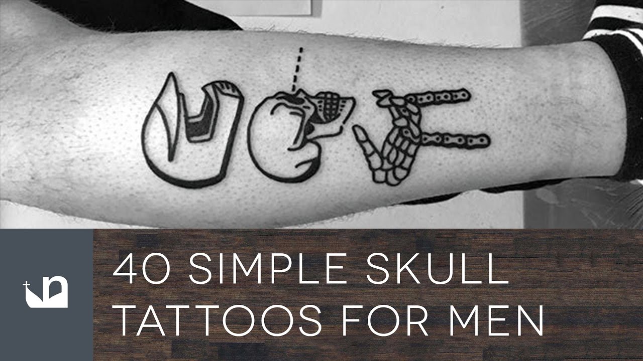 40 Simple Skull Tattoos For Men