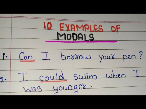 Modal Verbs |10 Examples of Modals |Sentences with Modal Verbs |Can,Could,Will, Would, Shall, Should