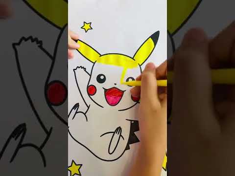 3 Marker Challenge ๐ฆ๐ค #shorts Whose was better? Pikachu or Unicorn ?