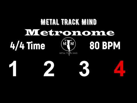 Metronome 4/4 Time 80 BPM visual numbers