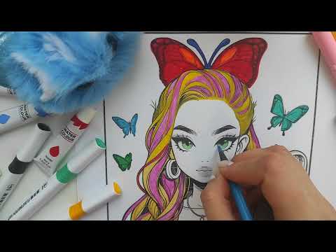 anime girl #drawing #satisfying #relaxingcoloring