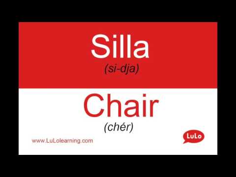 Cómo se dice Silla en Inglés = How to say Chair in Spanish