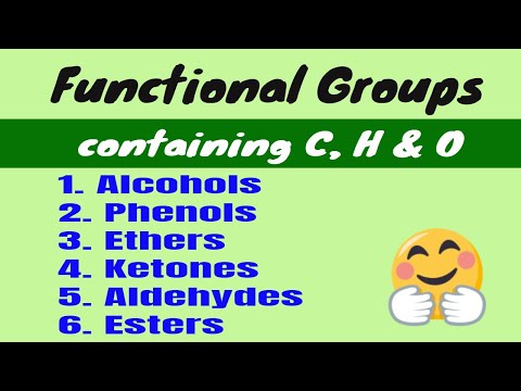 Functional Groups contain Carbon Hydrogen and Oxygen | Functional Groups Organic Chemistry Class 10