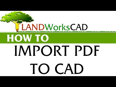 Import PDF file in LANDWorksCAD v6