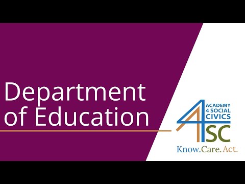 Department of Education: Learn all about it! - US Executive Branch Series | Academy 4 Social Change
