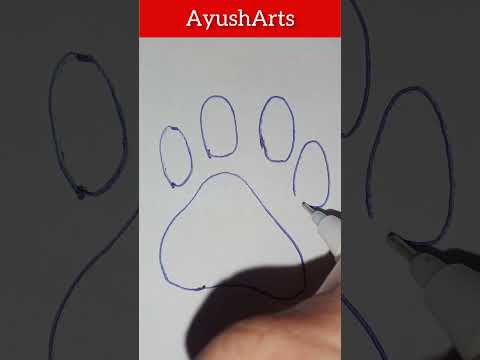 Dog paw πΎ print Easy Drawing #shorts #viral #art #ayusharts #drawing