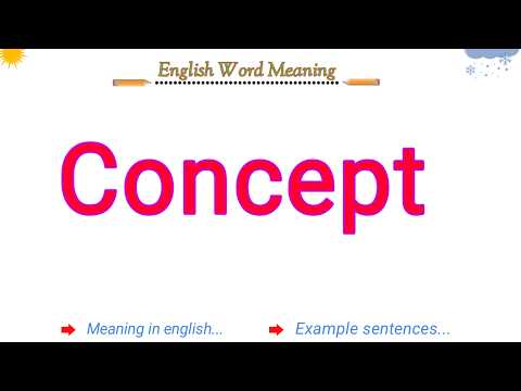 how to learn concept meaning and definition | what is the meaning of concept