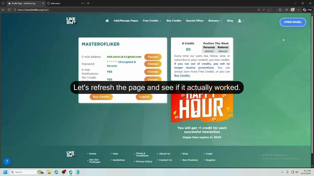 like4like.org - Stable Bot V17 (Credit Cheat) - 2026