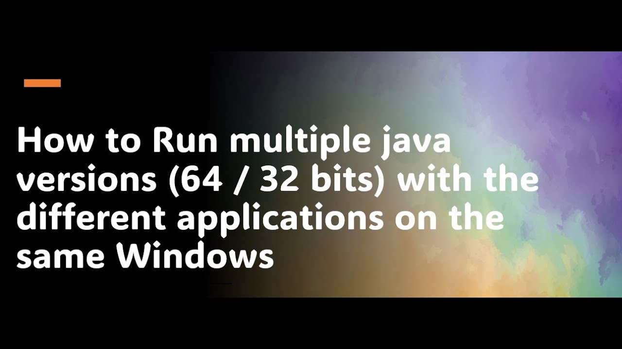 How to run multiple java versions (64 / 32 bits) on the same Windows