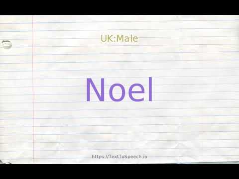 How to pronounce noel