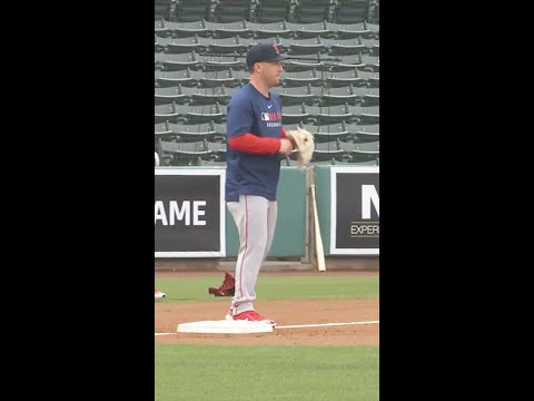 Alex Bregman Takes Fielding Practice At 3rd Base