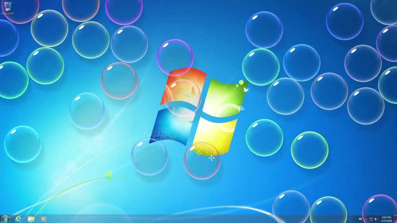 10 hours of windows 7 bubbles screensaver