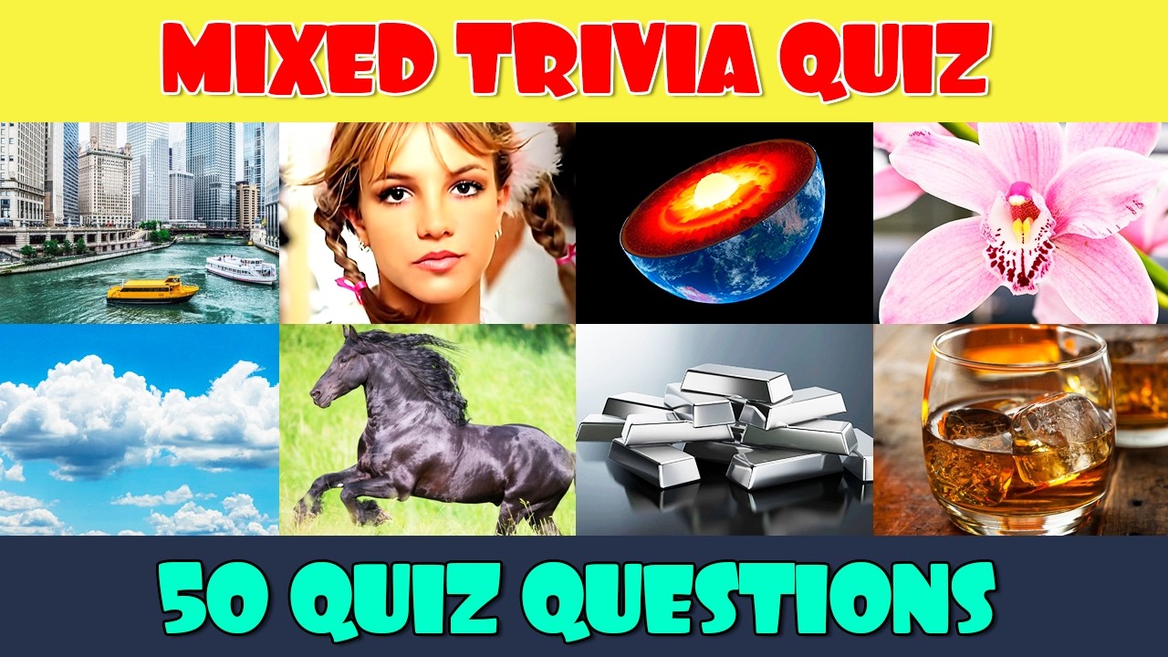 Mixed Trivia Quiz 🧠 50 Quiz Questions