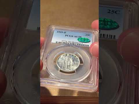 1929-D Standing Liberty Quarter, PCGS AU58 CAC