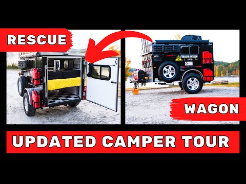 FULL TOUR 5X8 CARGO TRAILER CAMPER CONVERSION//Overland Camper//Tiny House