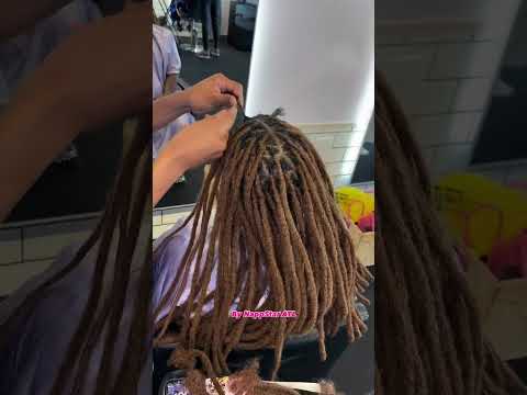 Amazing Human Hair Loc Extensions Installation by NappStar ATL.π Book appointment at NappStar.com
