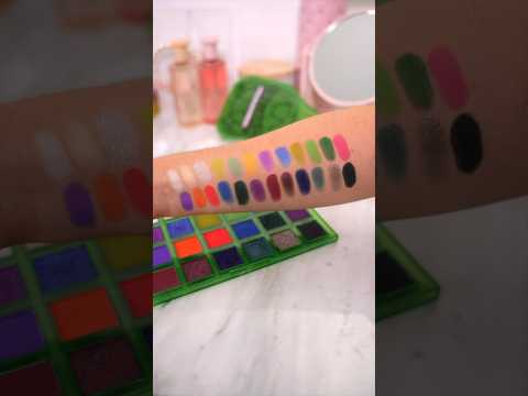 Profusion x Teenage Mutant Ninja Turtles Palette Swatches 🐢 #drugstoremakeup #eyeshadowpalette