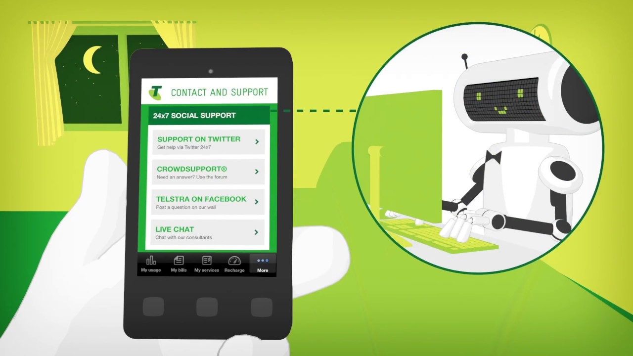 Telstra at your service animated explainer video