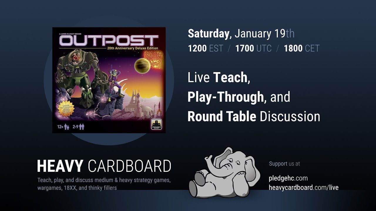 Outpost 4p Teaching, Play-through, & Round table discussion by Heavy Cardboard