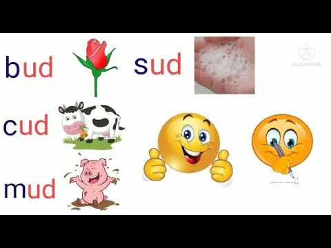 Letter 'u' blending (ud) / CVC Words / Word Family -ud / Phonics for kids/Reading Three Letter Words
