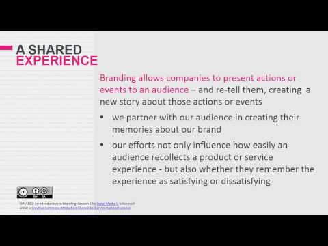 Memory, Metaphor & Branding Stories - Session 2 Lecture 1: SMU101: Intro to Branding Unit