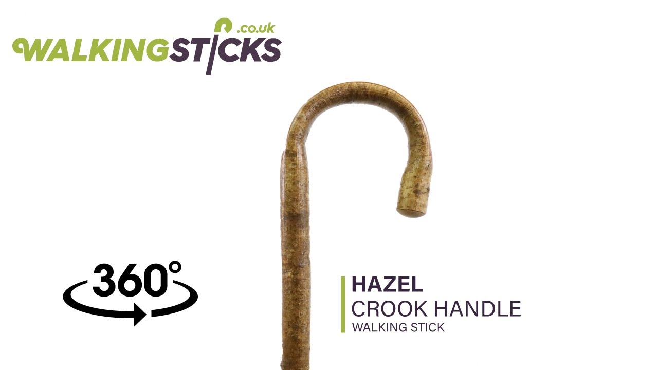 Hazel Crook Handle Walking Stick