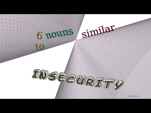 insecurity - 6 nouns which are synonym to insecurity (sentence examples)