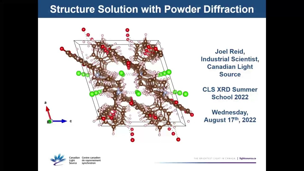 Structure solution with powder diffraction   Joel Reid