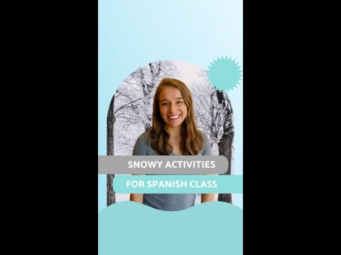 Snowy Winter Activities for Spanish Class