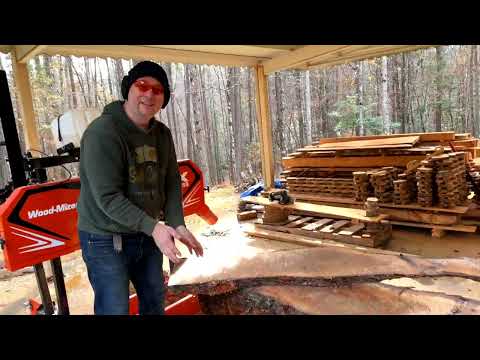 I Bought WOODMIZER LX55 SAWMILL and put it to Ultimate Test! Milling a Huge Crooked White Oak Log!