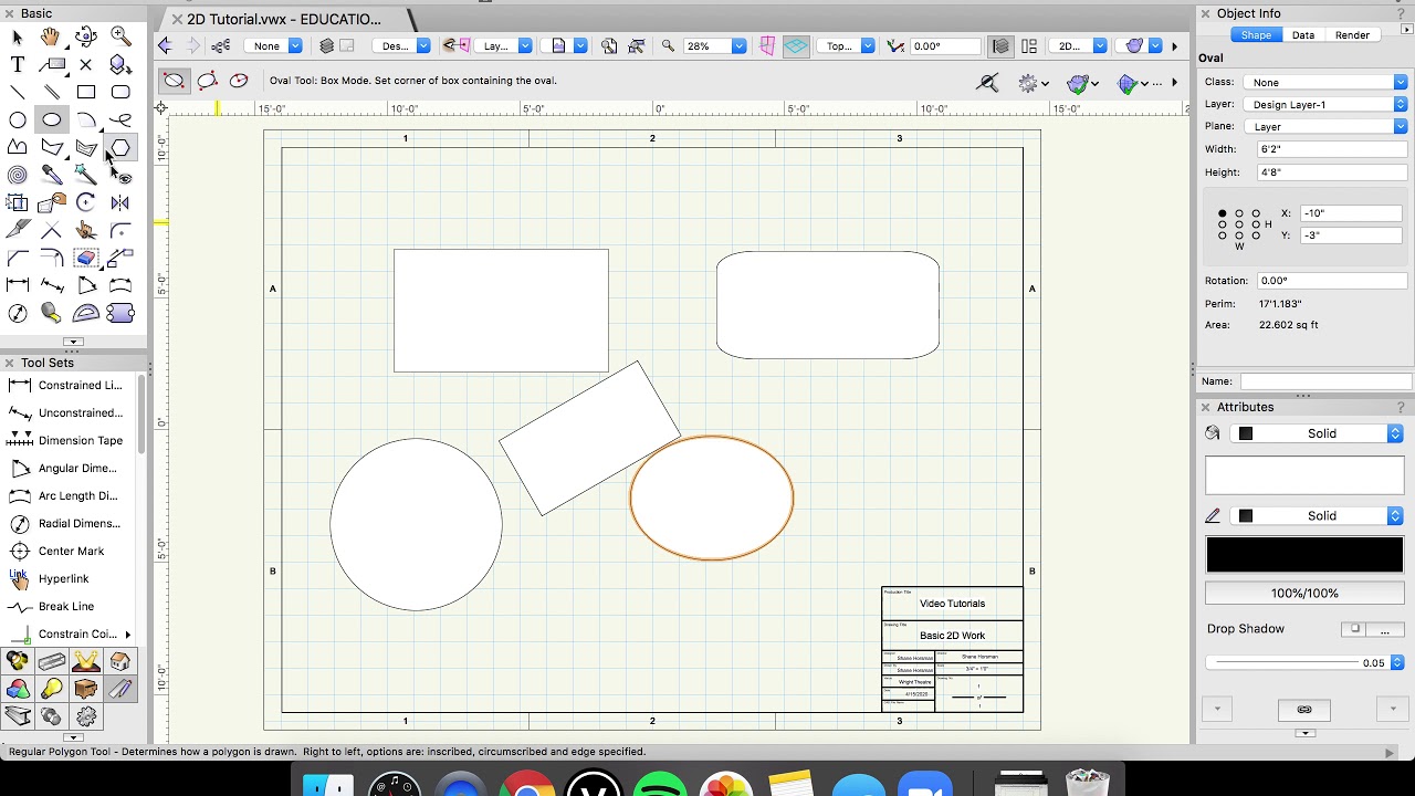 Vectorworks 2019 Basic 2D Drafting