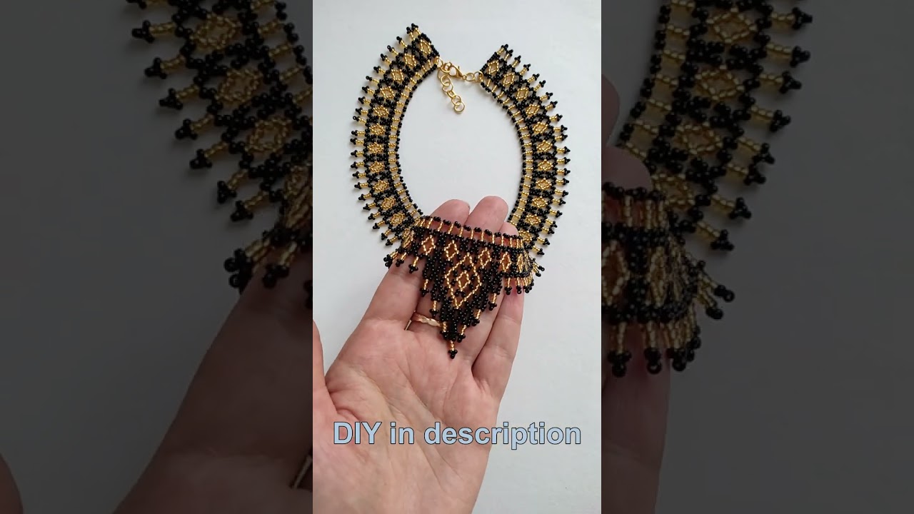 Beaded necklace tutorial, diy how to make bead necklace