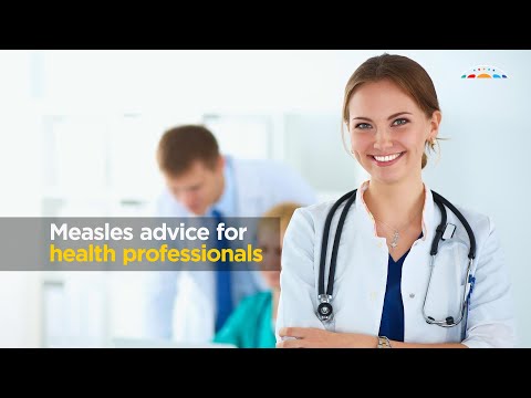 Measles advice for health professionals