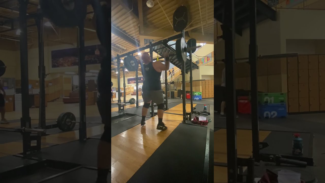 Squat Jerks are HARD! 225lb Miss
