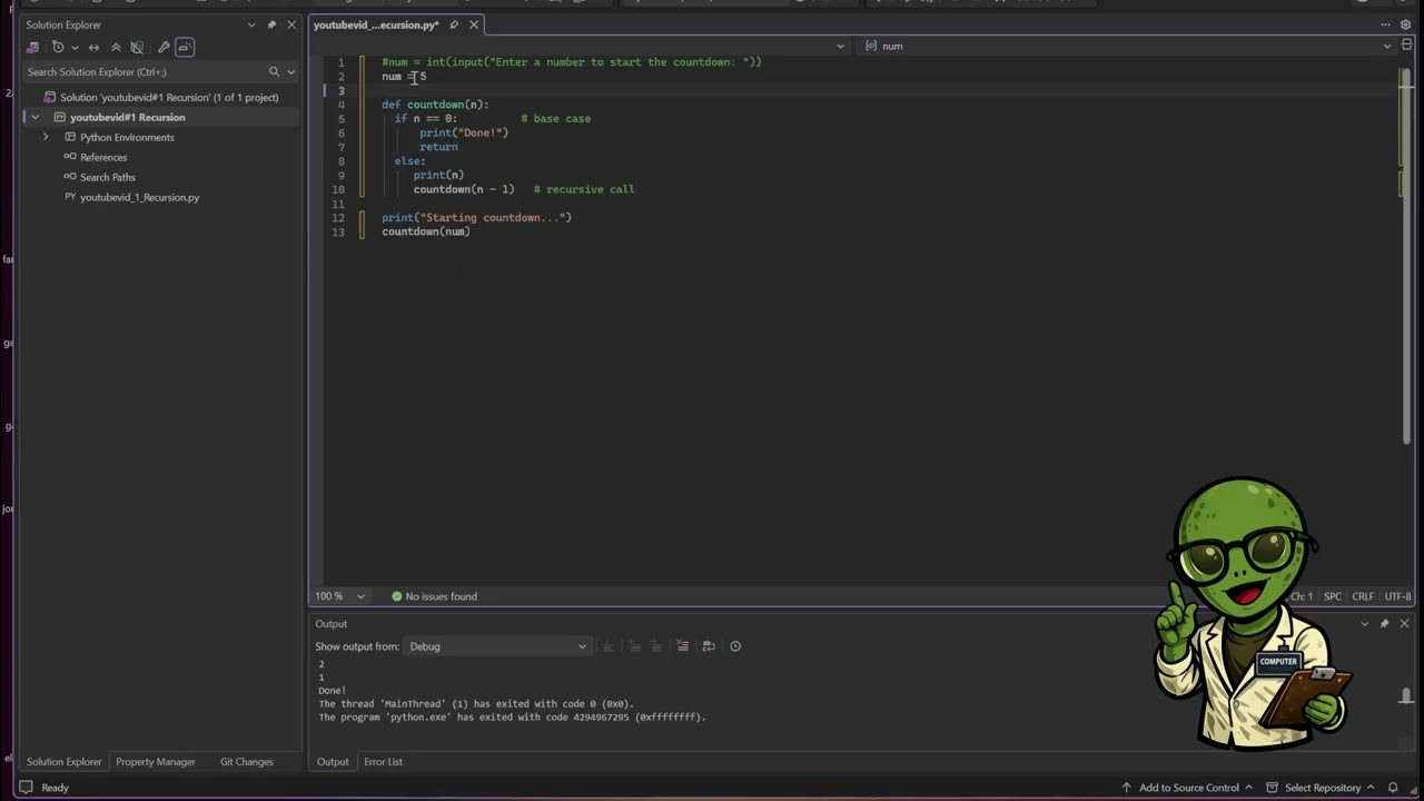 Countdown Recursive Functions in Python #coding #python #recursivefunction