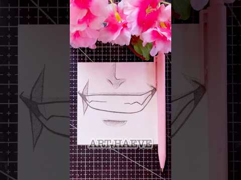 How to draw anime mouth✨ #shorts #drawing #anime #sketch