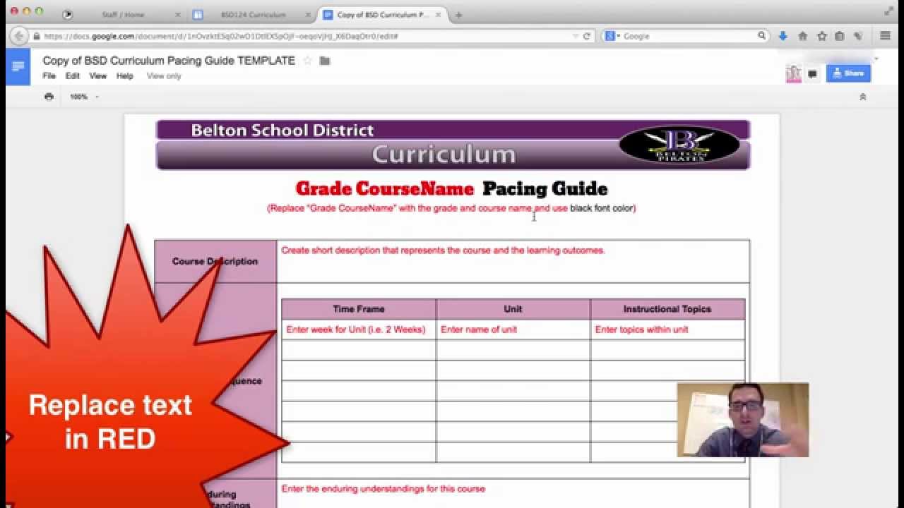 iBSD Module 1: Curriculum Pacing Guide