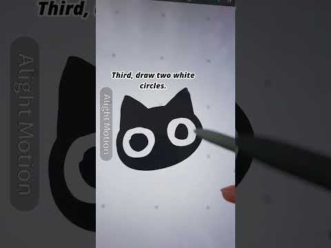 ✨️How to draw black cats✨️ #shorts #tutorial #drawingtutorial #blackcat #art