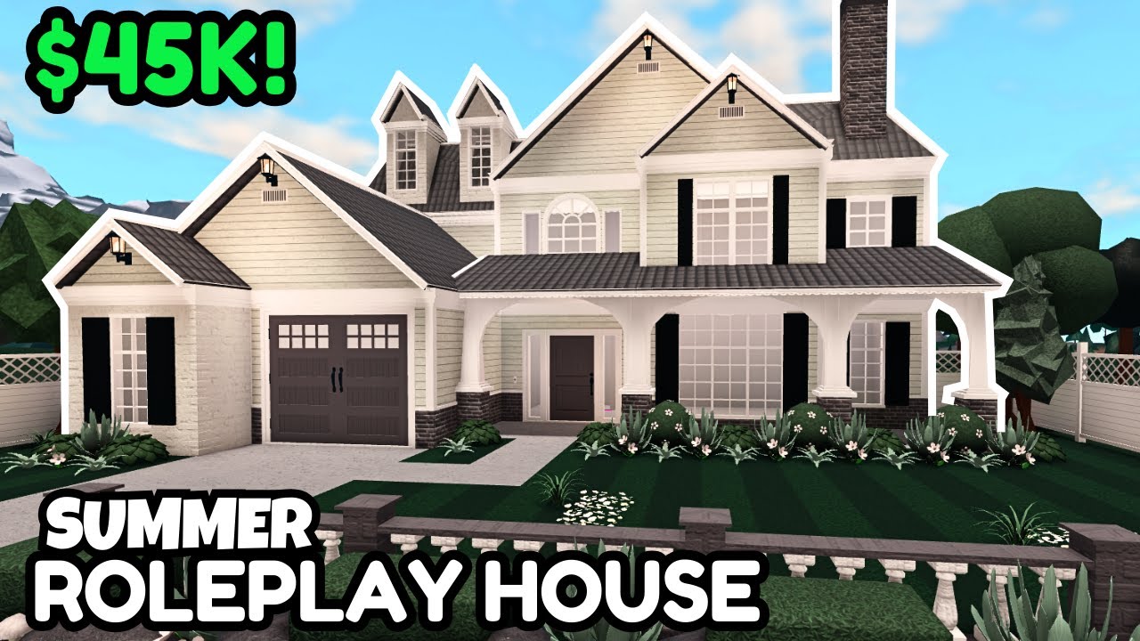 45k Modern Summer Bloxburg Roleplay House Build: 2 Story