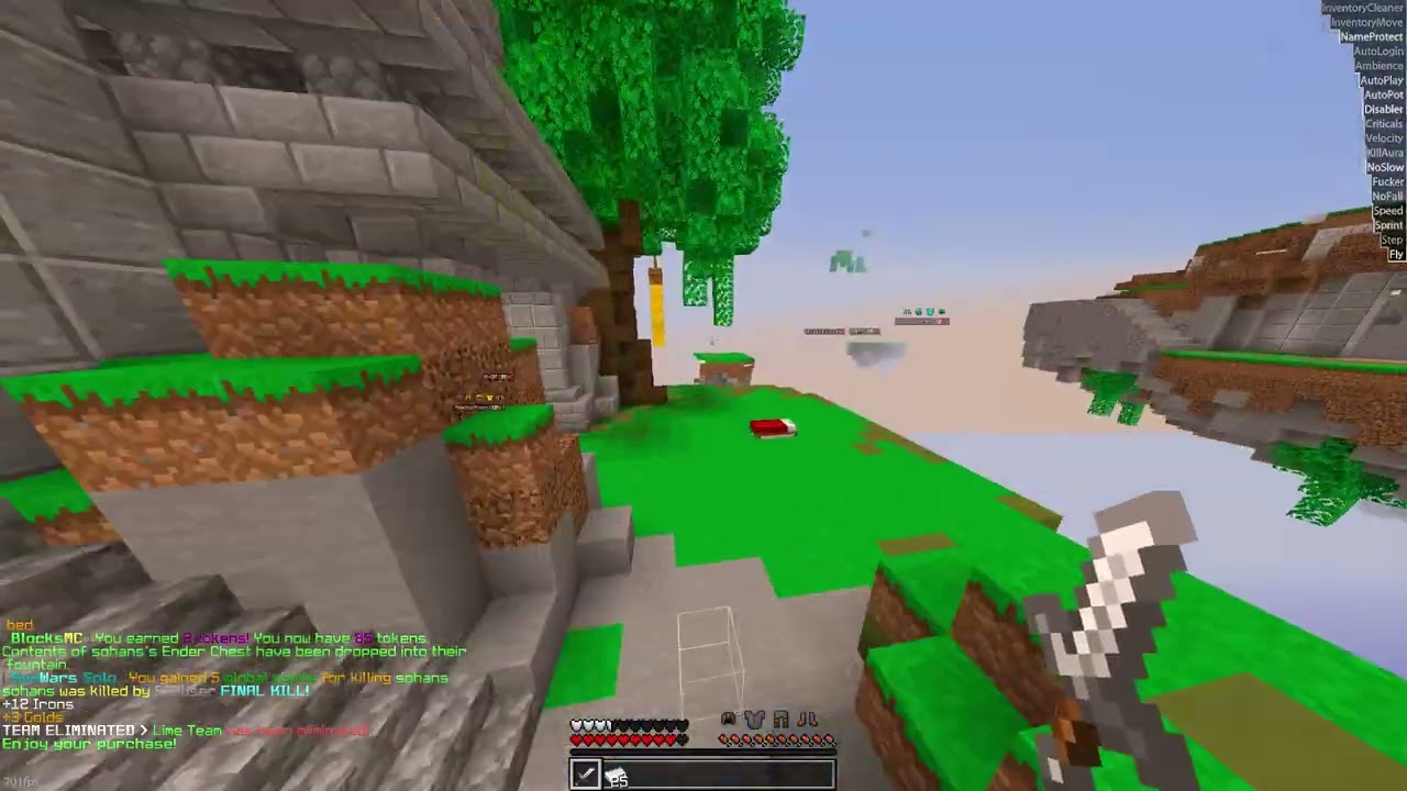 Blocksmc BedWars Hacking With FDP Client - New Op Config