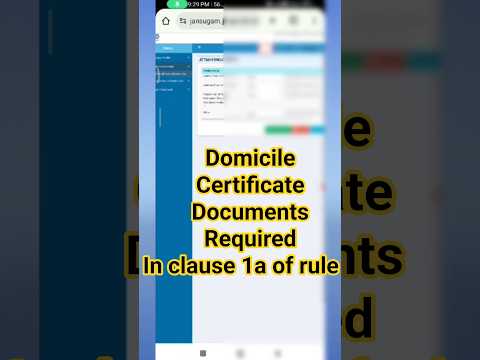 documents required for domicile certificate online in 2025// Clause 1a of rule 5 documents #shorts