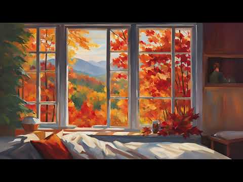 Cozy Bedroom Autumn Screensaver & Wallpaper | Aesthetic Fall Home Desktop & Background Nature Art