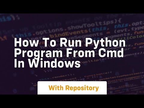 how to run python program from cmd in windows
