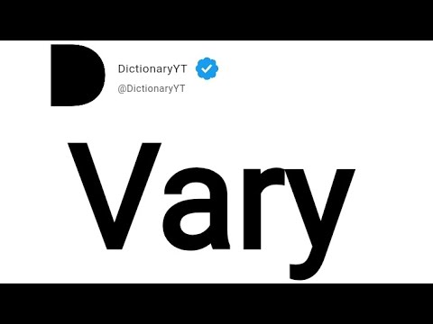 Vary Meaning in English