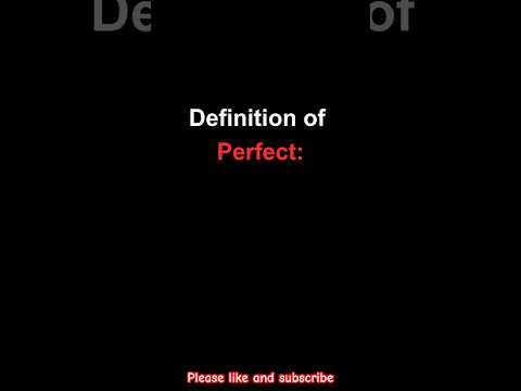 Definition of Perfect | Learn English New Words #language #english #learn #education #newwords #fact