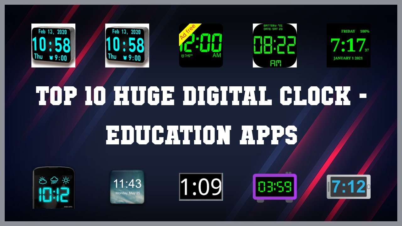 Top 10 Huge Digital Clock Android Apps