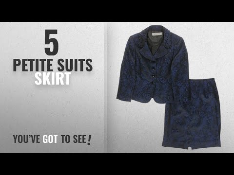 Petite Suits Skirt Hot New Releases [ Winter 2018 ]: Tahari ASL Womens Petites Jacquard Embellished