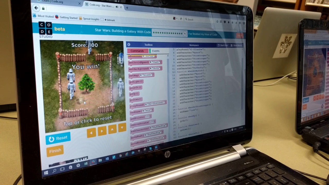 Custom Star Wars programming (Code.org)