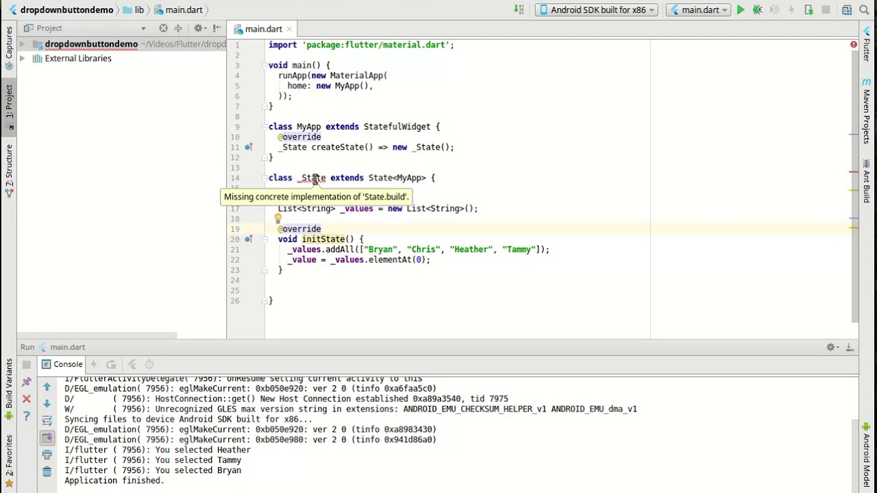 Flutter 33 - DropDownButton