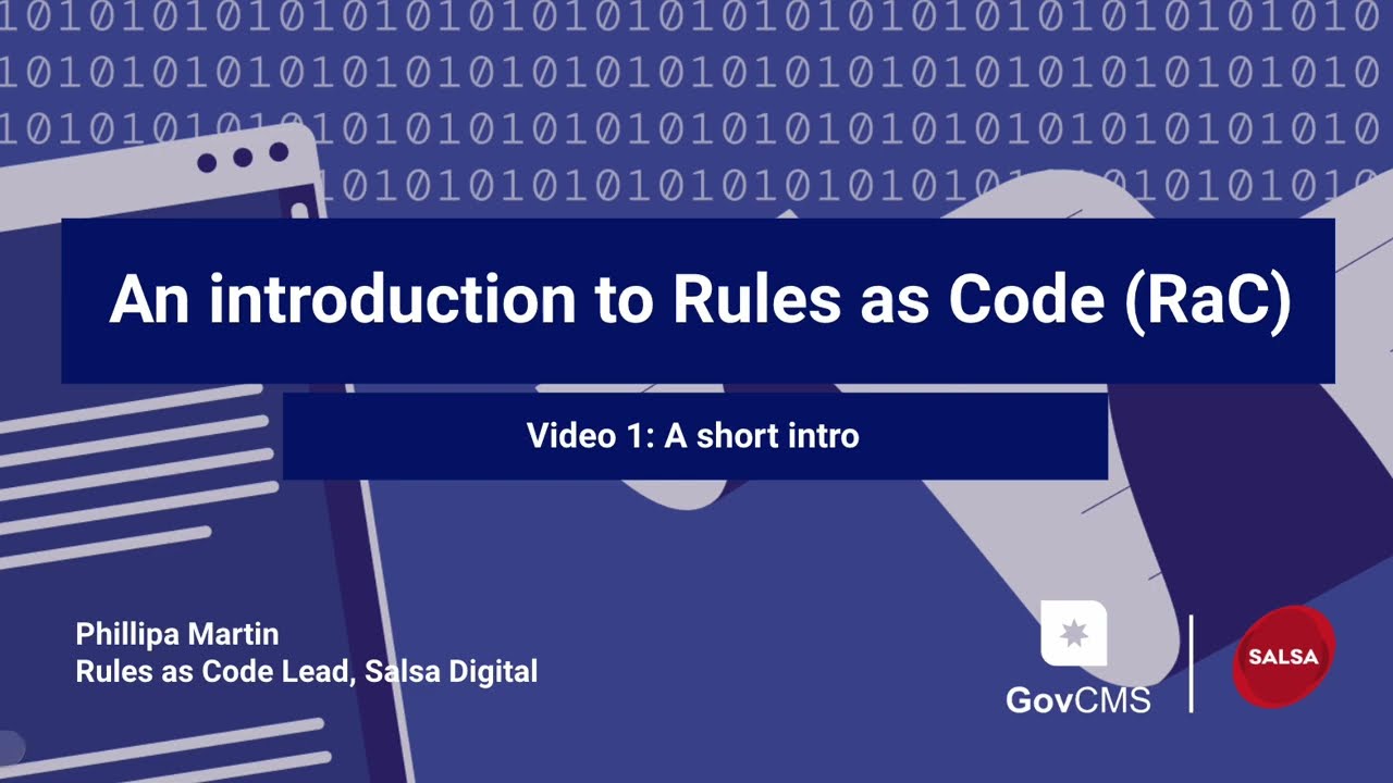 Introduction to Rules as Code (short)
